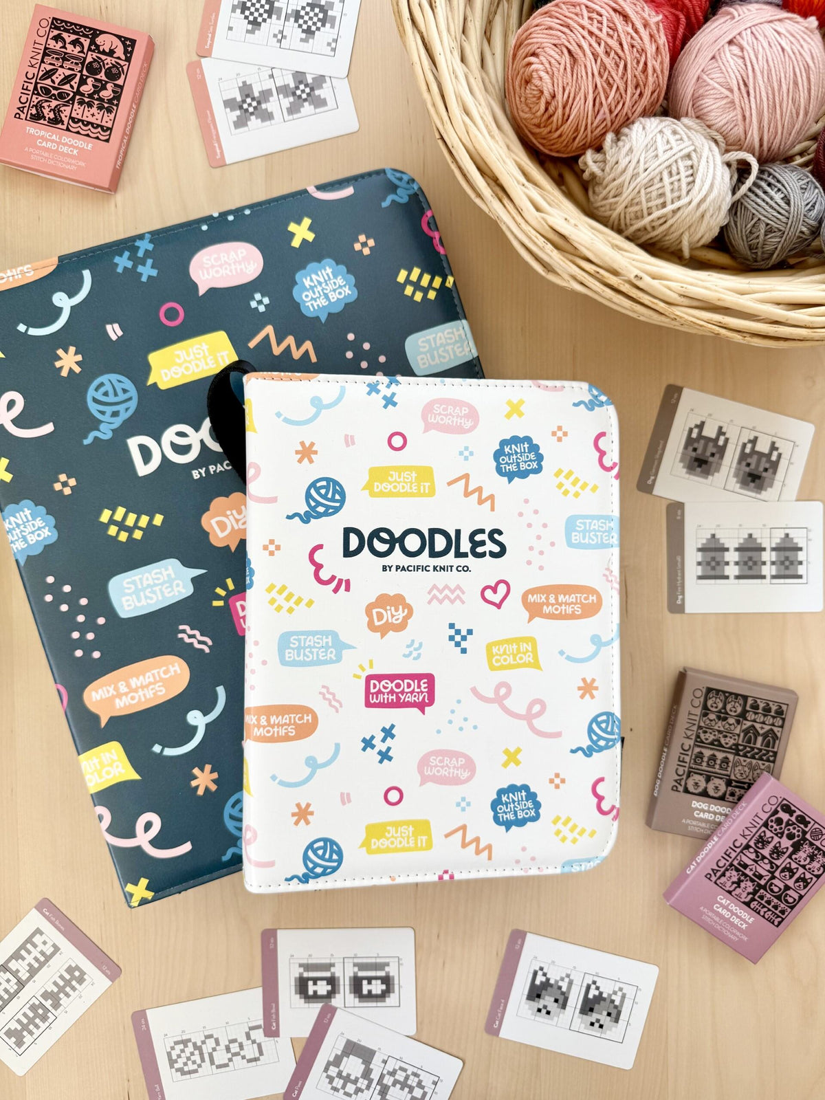 Doodle Card Binder | 9-Pocket | Max (900 pcs) | Doodles | Pacific Knit Co