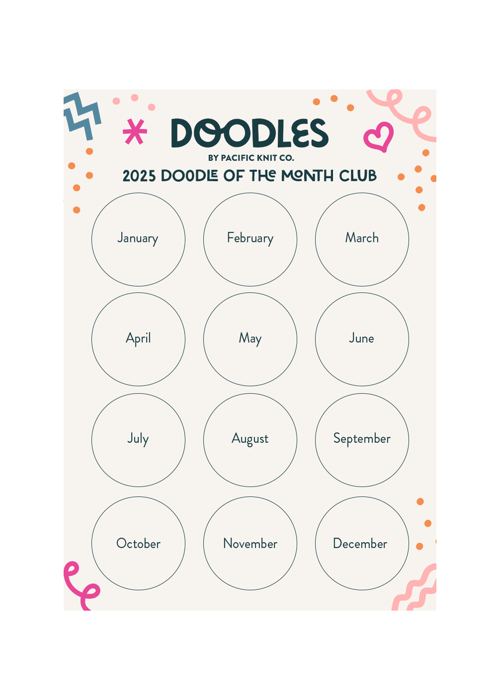 Doodle of the Month Club | Pacific Knit Co