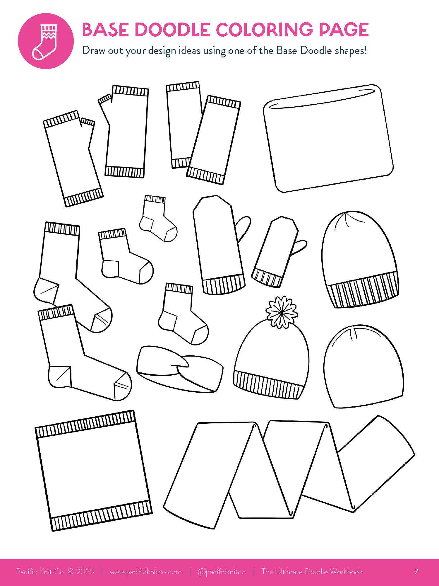 FREE Doodle Workbook | Pacific Knit Co