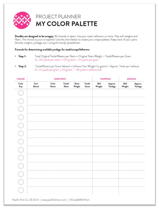 FREE Doodle Workbook | Pacific Knit Co