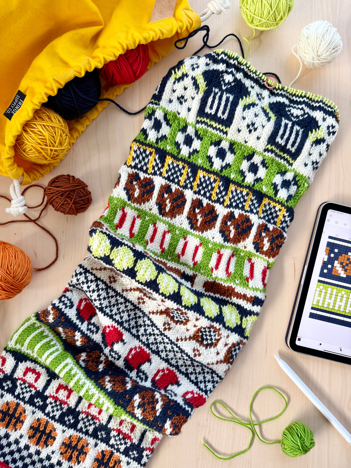 Sports Doodle (Digital Chart Expansion) | Pacific Knit Co. | Pacific ...