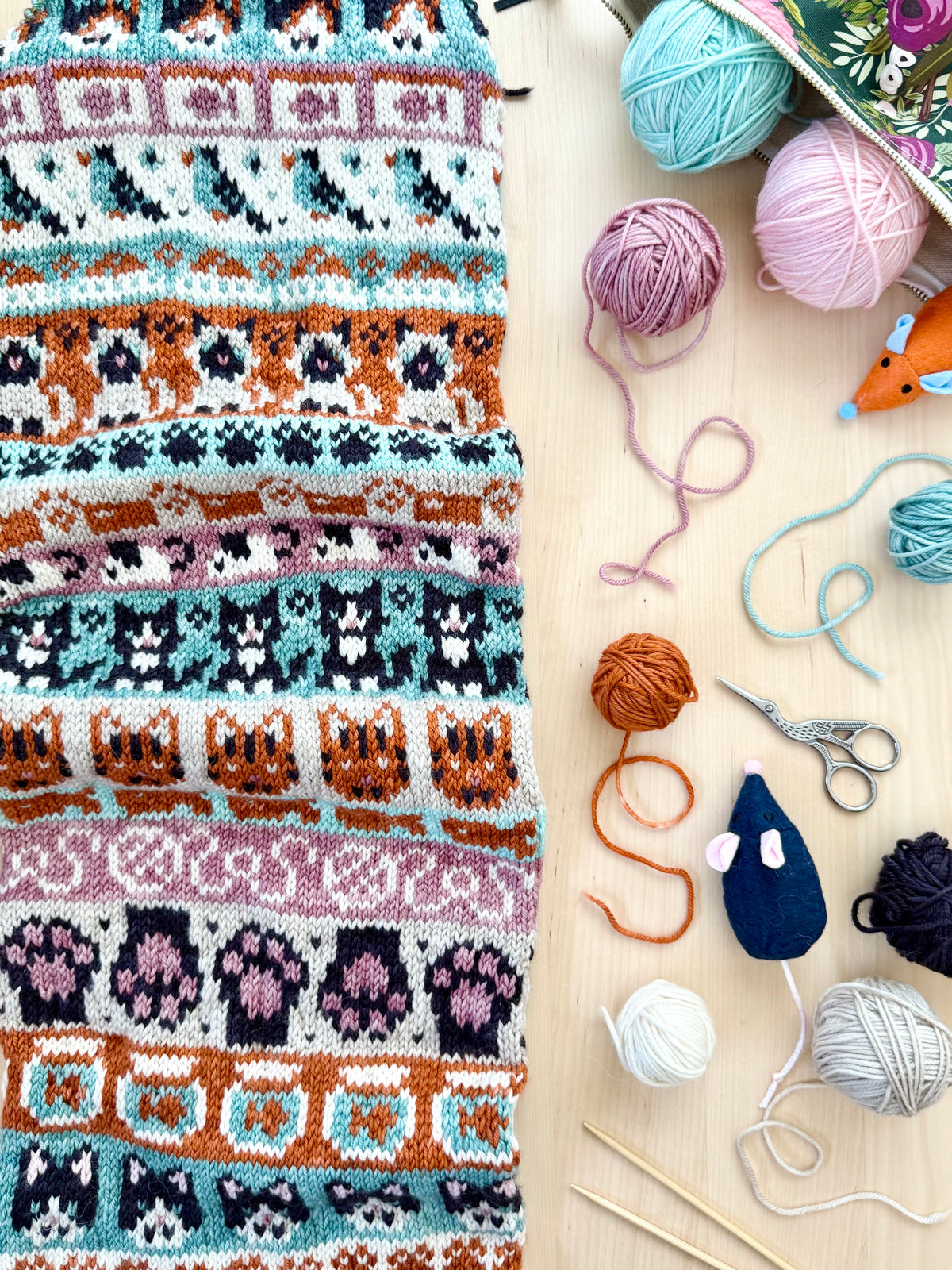 Cat Doodle (Digital Chart Expansion) | Pacific Knit Co. | Pacific Knit Co